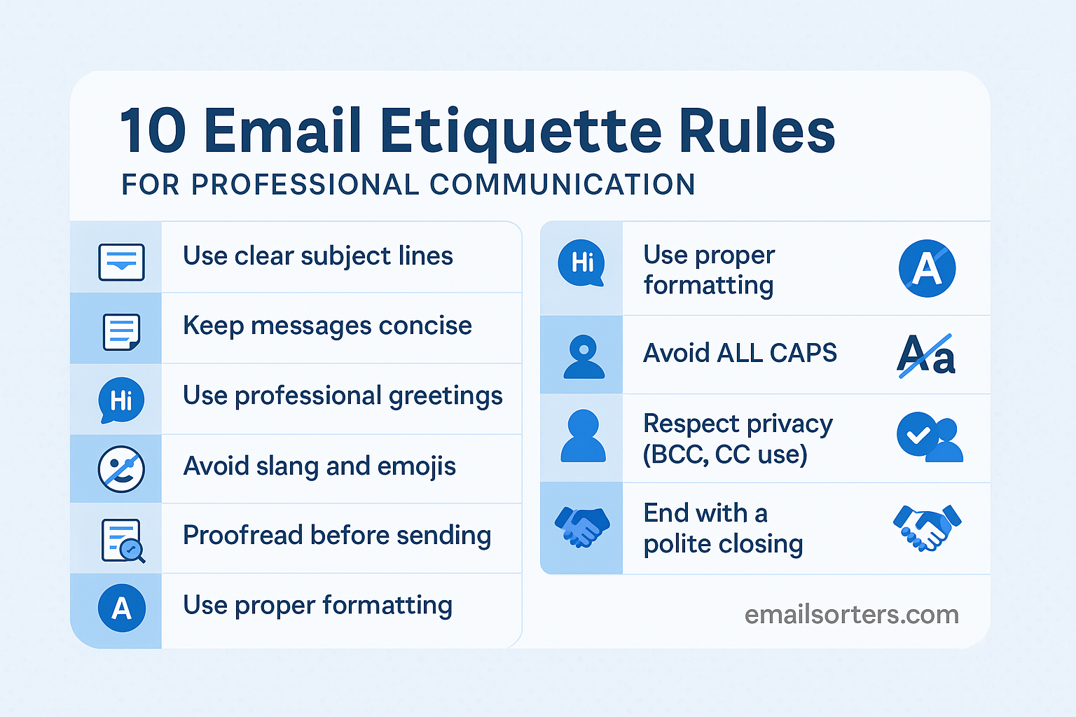 10 Email Etiquette Rules For Professional Communication