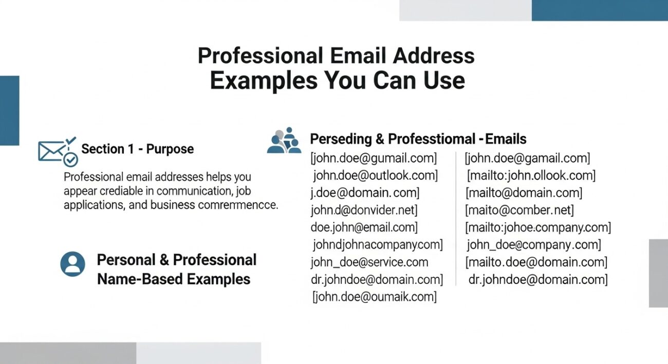 Professional Email Address Examples To Use In 2026